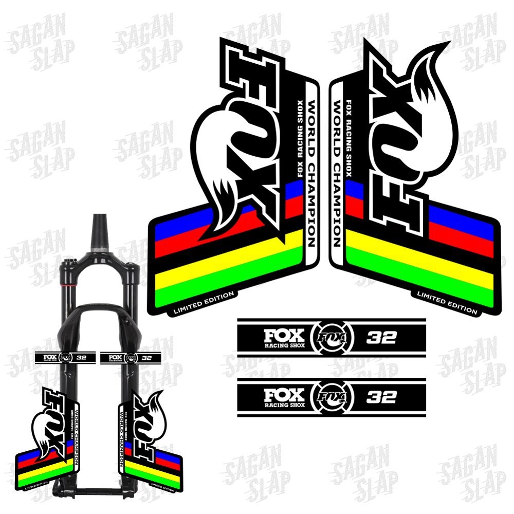 Sticker FOX 32 talas world champion series Sticker decal fork mtb Bike ...