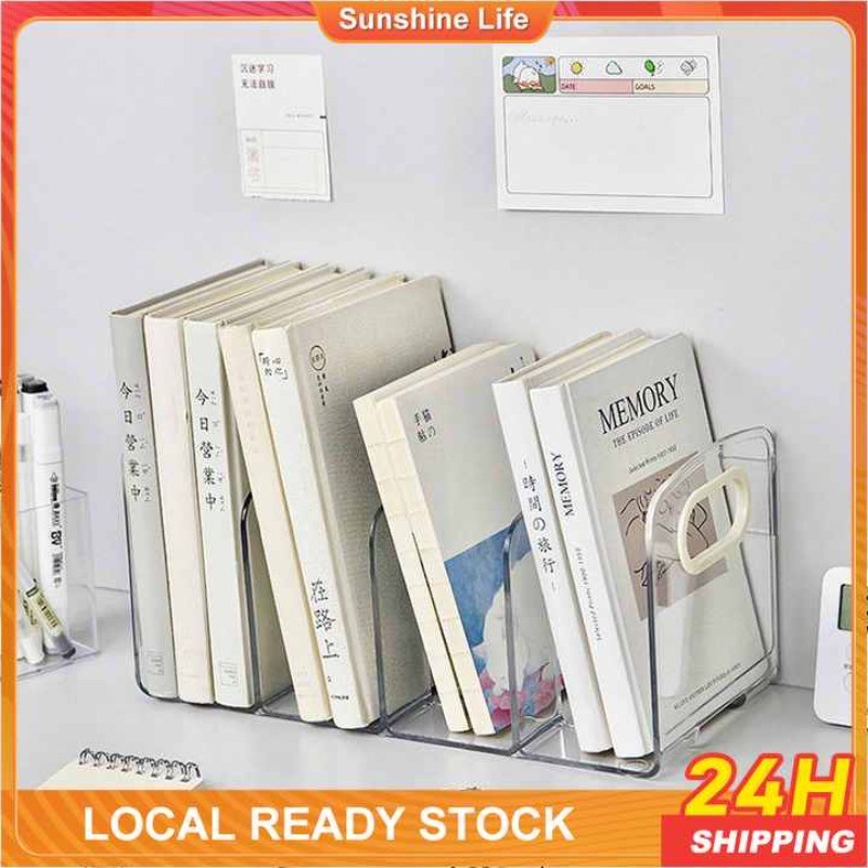 Acrylic Desktop Bookshelf Storage Box Office Documents Student Book ...