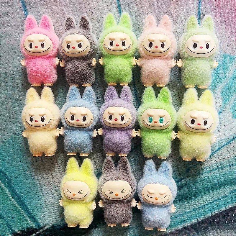 Mini Labubu Sitting Posture Doll Labubu Set Cute Action Figure Model ...
