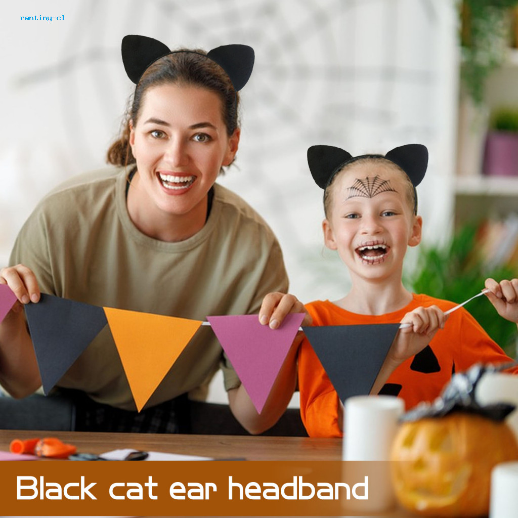 rantiny Metal Headband with Cat Ears Hair Hoop Face Painting Tool Cat ...