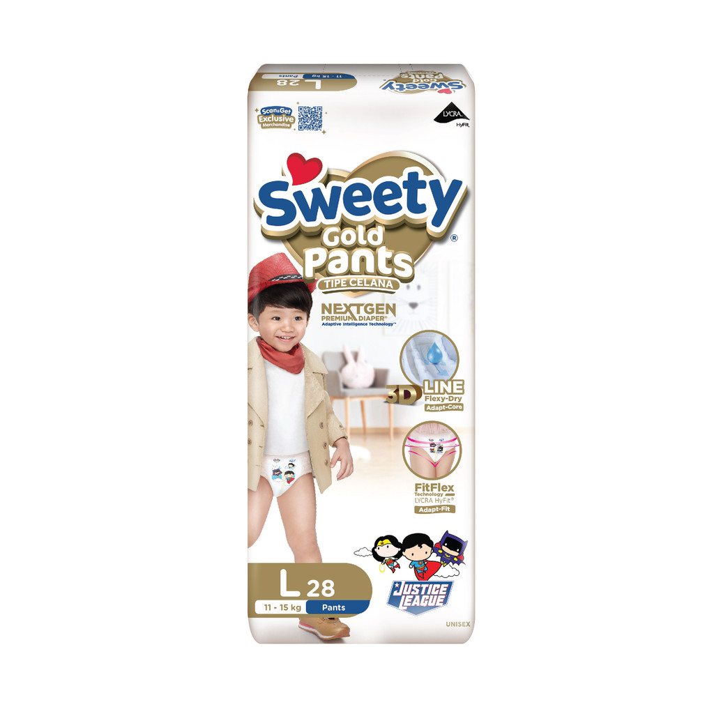 Sweety Gold Pants L 28s children's diapers (next gen) | Shopee Philippines
