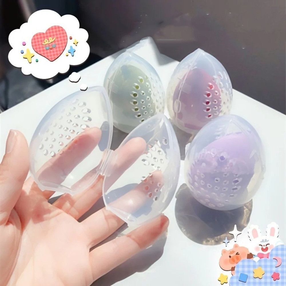 Makeup Sponge Storage Case Sponge Puff Holder Stand Egg Shaped Rack ...