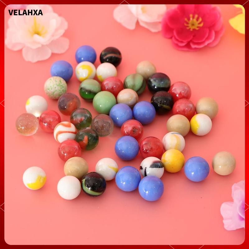 45PCS 16mm Colorful Glass Marbles, Kids Marble Run Game, Marble ...