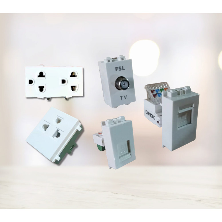 FSL DUPLEX UNIVERSAL AIRCON TV COMPUTER TELEPHONE SOCKET OUTLET ...