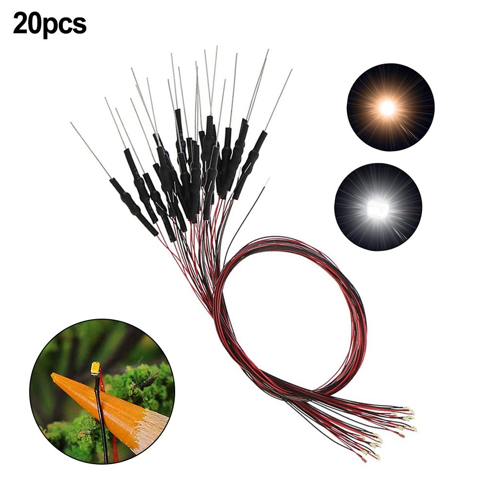 20pcs Prewired SMD LED 0402 Warm White Light Emitting Diode 12V Wired ...