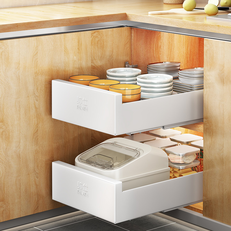 22QR Kitchen Dish Rack Dish Rack Kitchen Cabinet Built-in Pull-out Dish ...