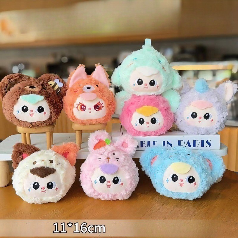 Plush Doll Keychain Pendant Cartoon Baby Three Stuffed Plushies Bag ...