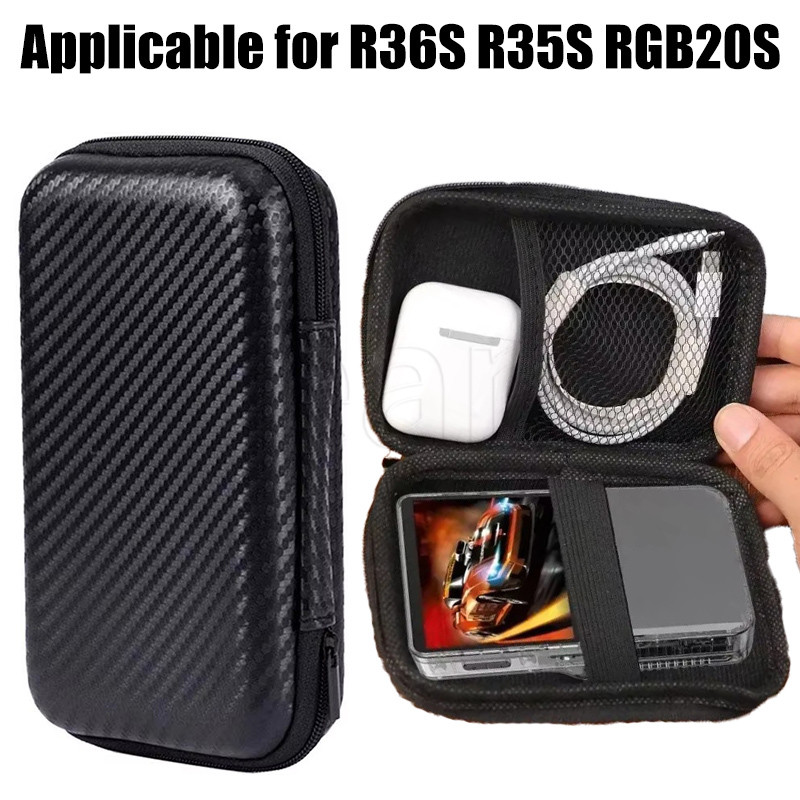 EVA Hard shell Storage Bag for R36S R35S RGB20S - Black Portable Game ...