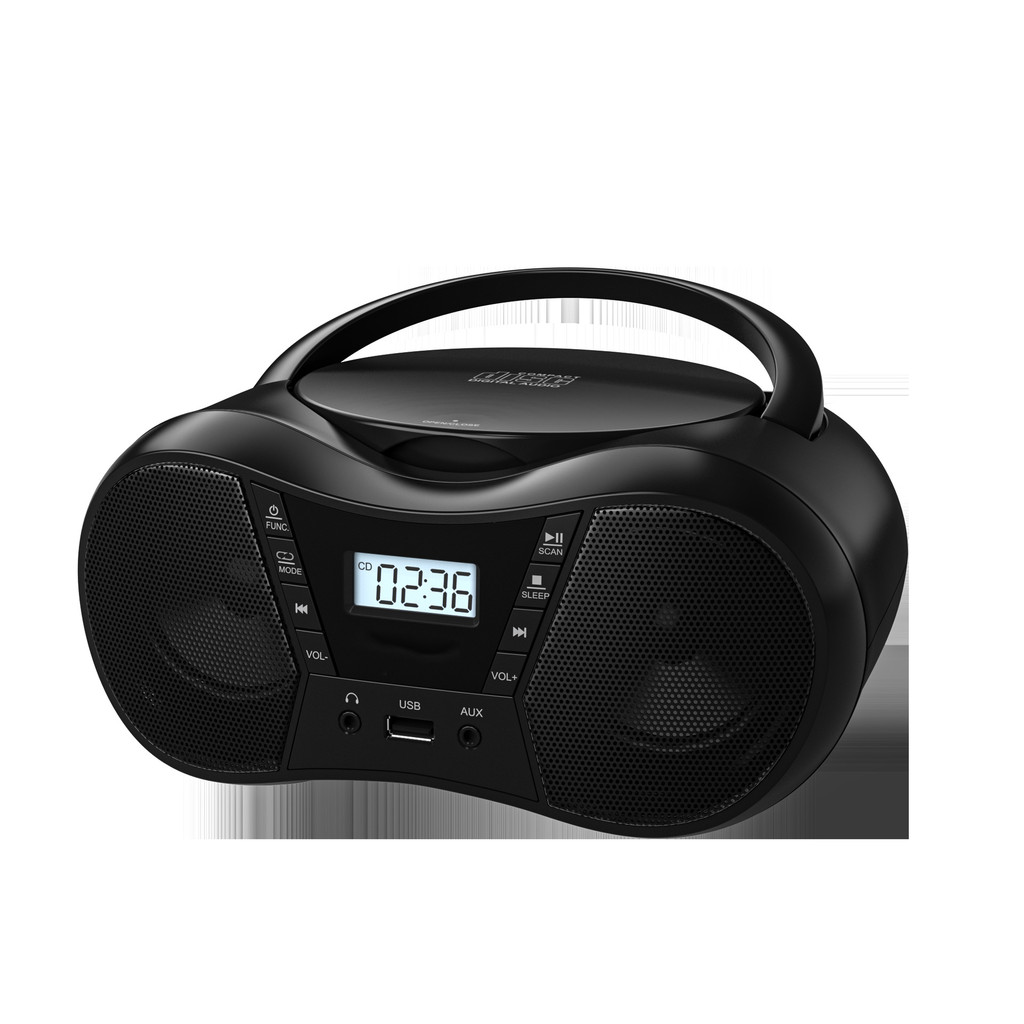 CD Player Boombox with Bluetooth Boombox FM Radio USB Port Portable CD ...