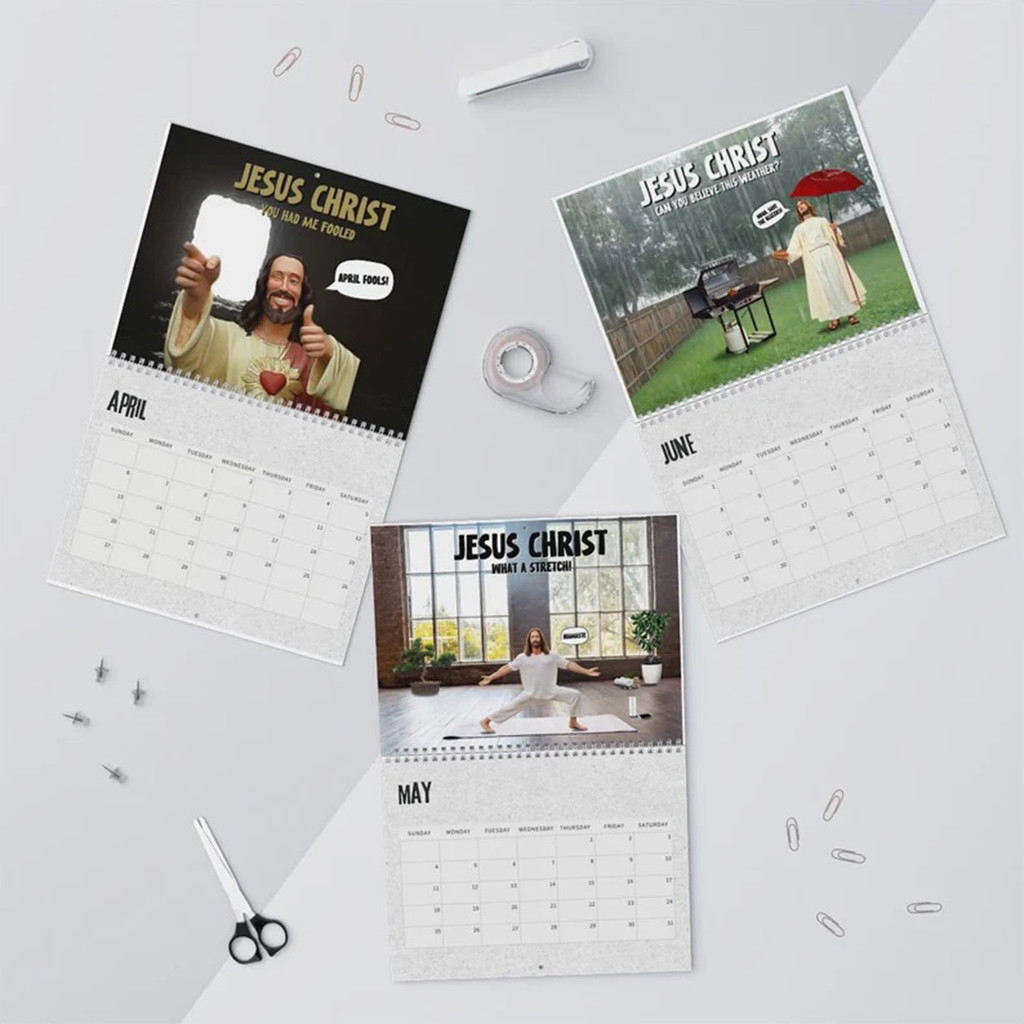 2025 Christian Bible Stories Calendar 12 Months Wire-Binding Wall ...