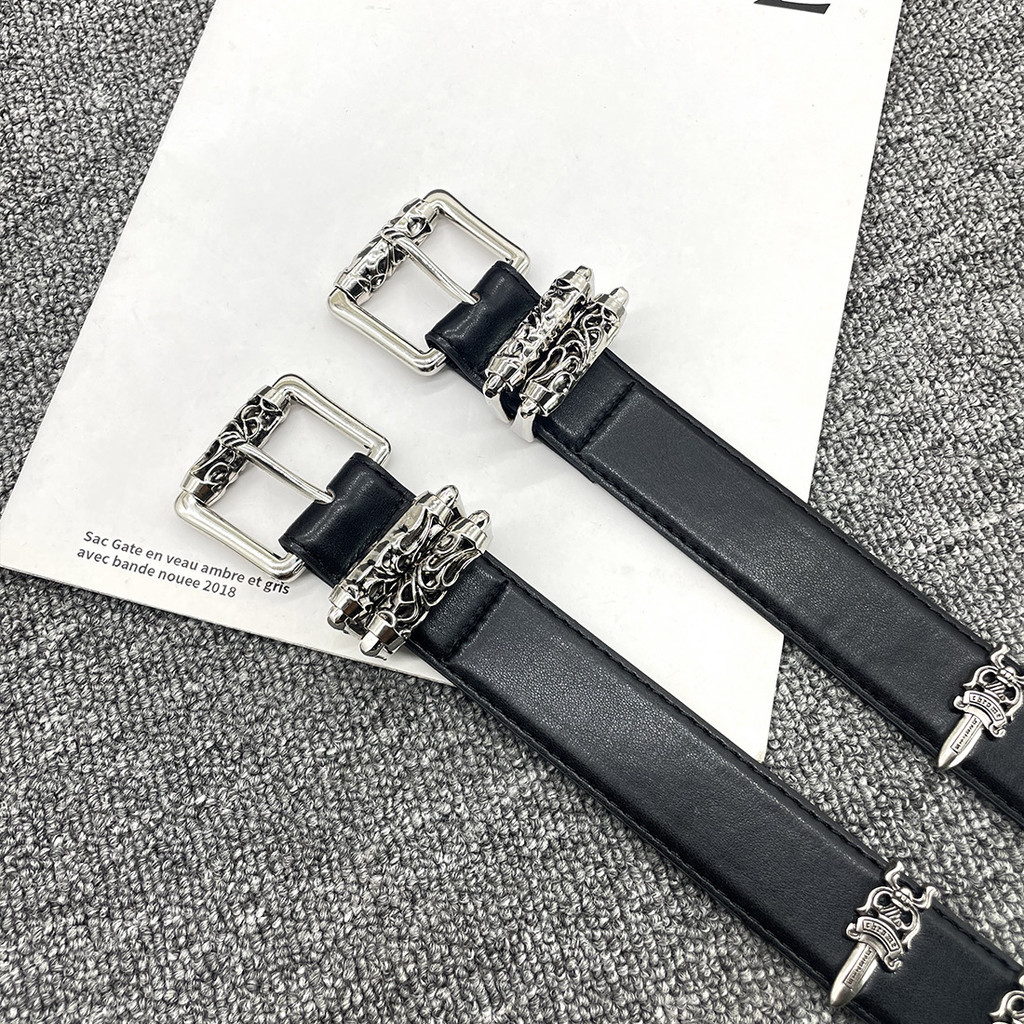 Roller Rivet Hollow Belt Men Metal Pants Belt Women Retro Belt Unique ...