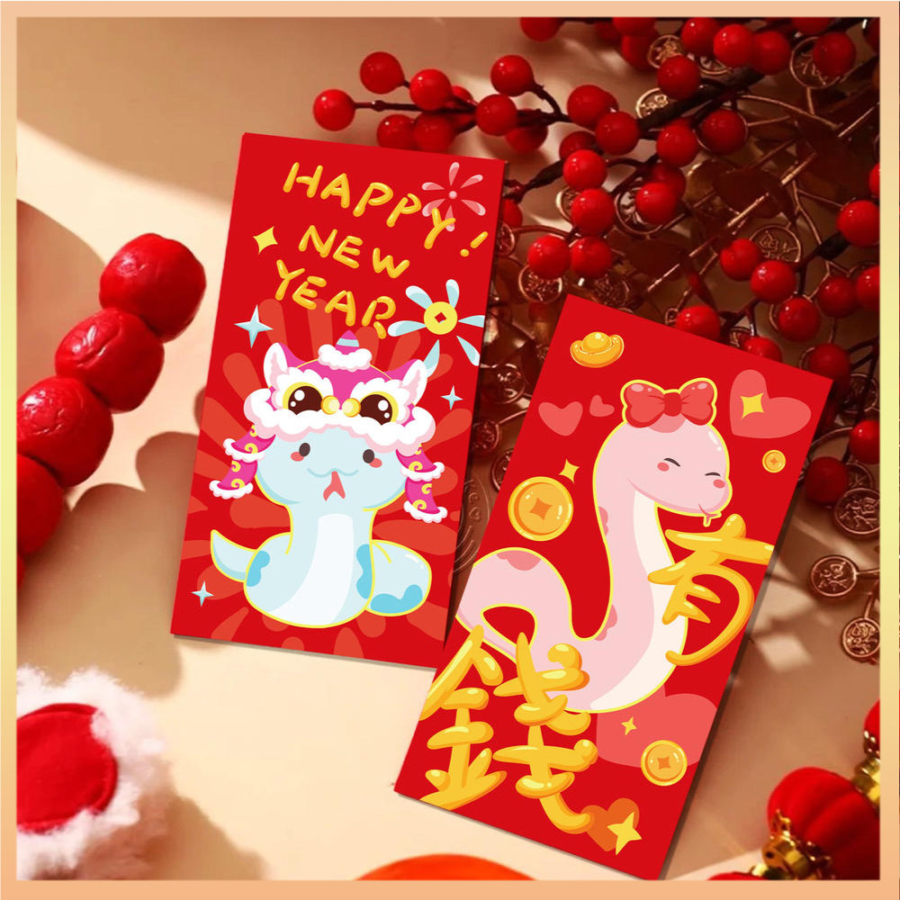 6pcs Money Gift Envelopes 2025 New Year Money Envelope Chinese New Year ...