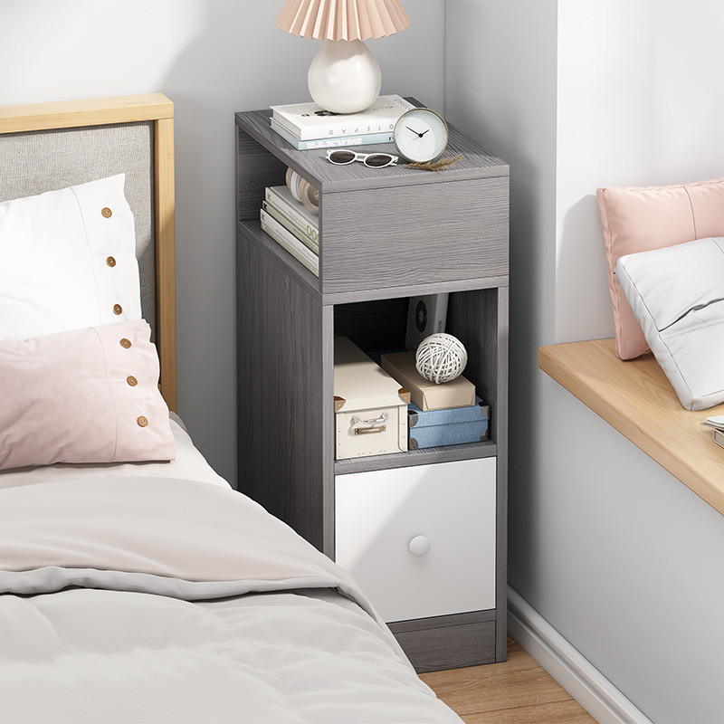 Ultra Narrow Bedside Table Small Bedroom Modern Minimalist Mini Storage ...