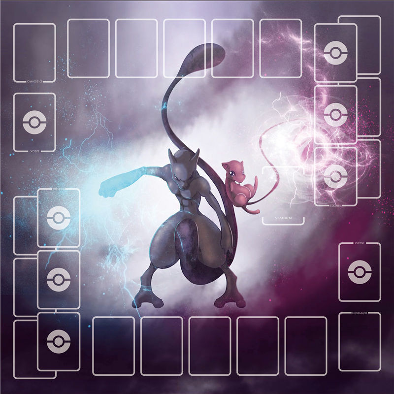 Pokémon Card Playmat PTCG Double Player Card Mat DIY Pokémon Themed ...