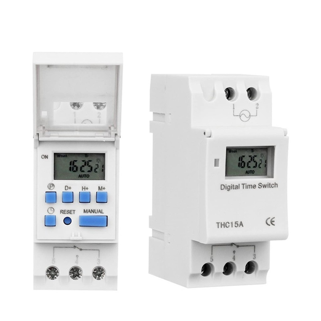 Digital TIME SWITCH THC Din Rail 2 wire Weekly 7 Days Programmable | Shopee Philippines