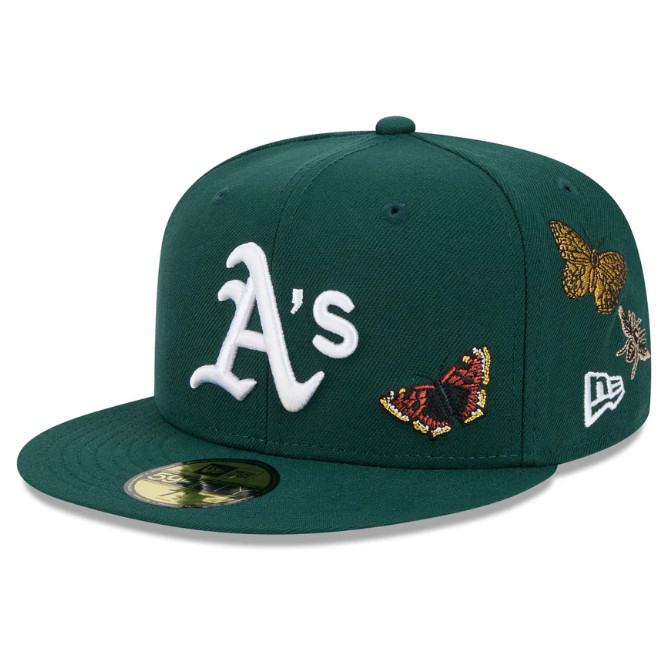 New Era 59Fifty MLB Oakland Athletics Felt X MLB Dark Green Fashion ...