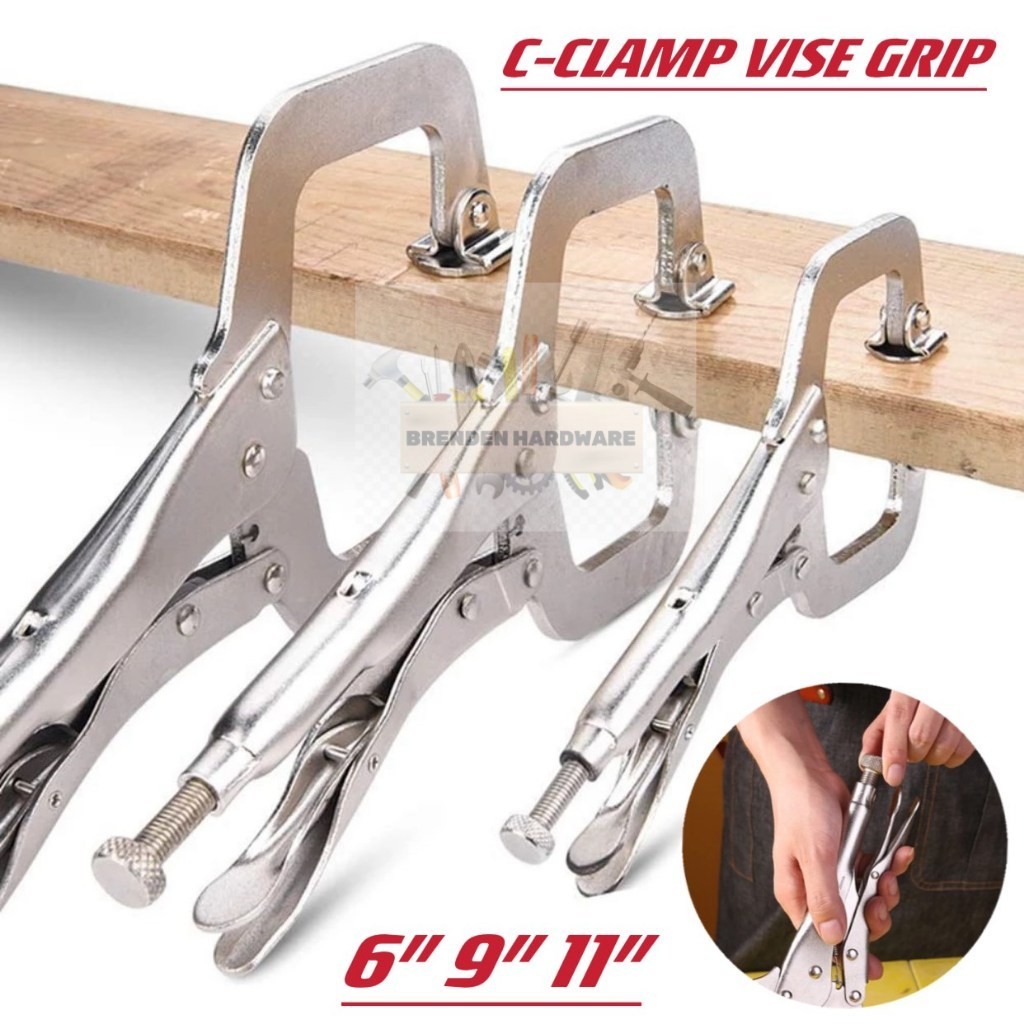 C-Clamp Vise Grip Woodworking Table Tool Auto Adjust Locking 6" 9" 11 ...