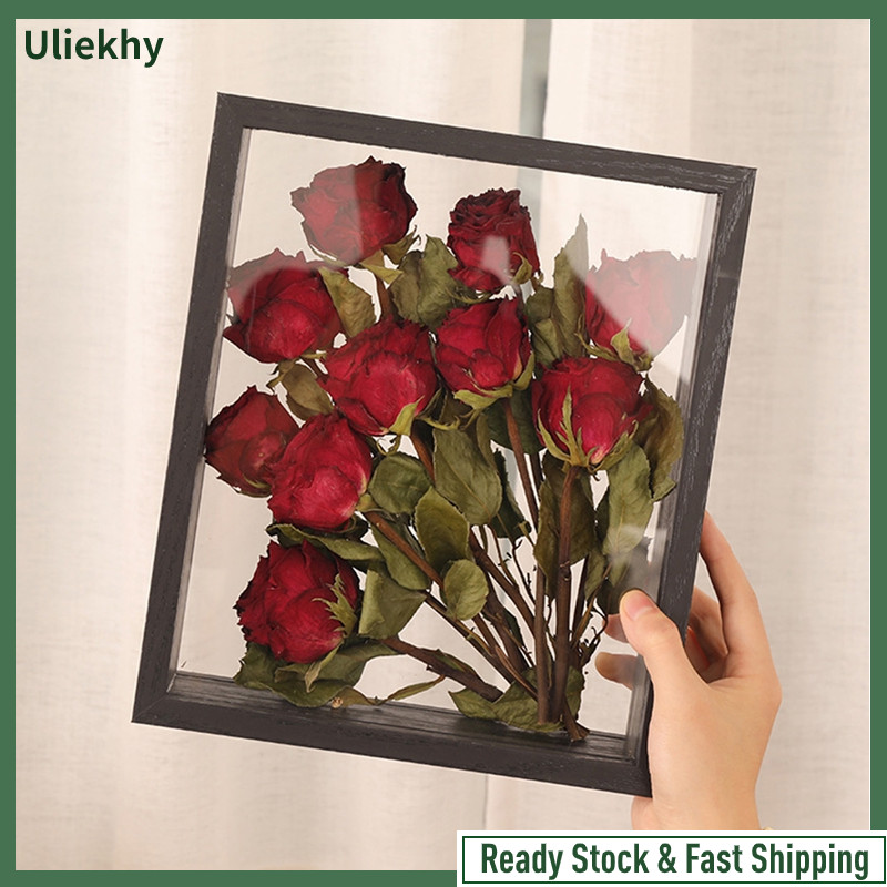 Uliekhy 8/10 Inch DIY Wooden Flower Frame Hollow Frame Photo Frame ...
