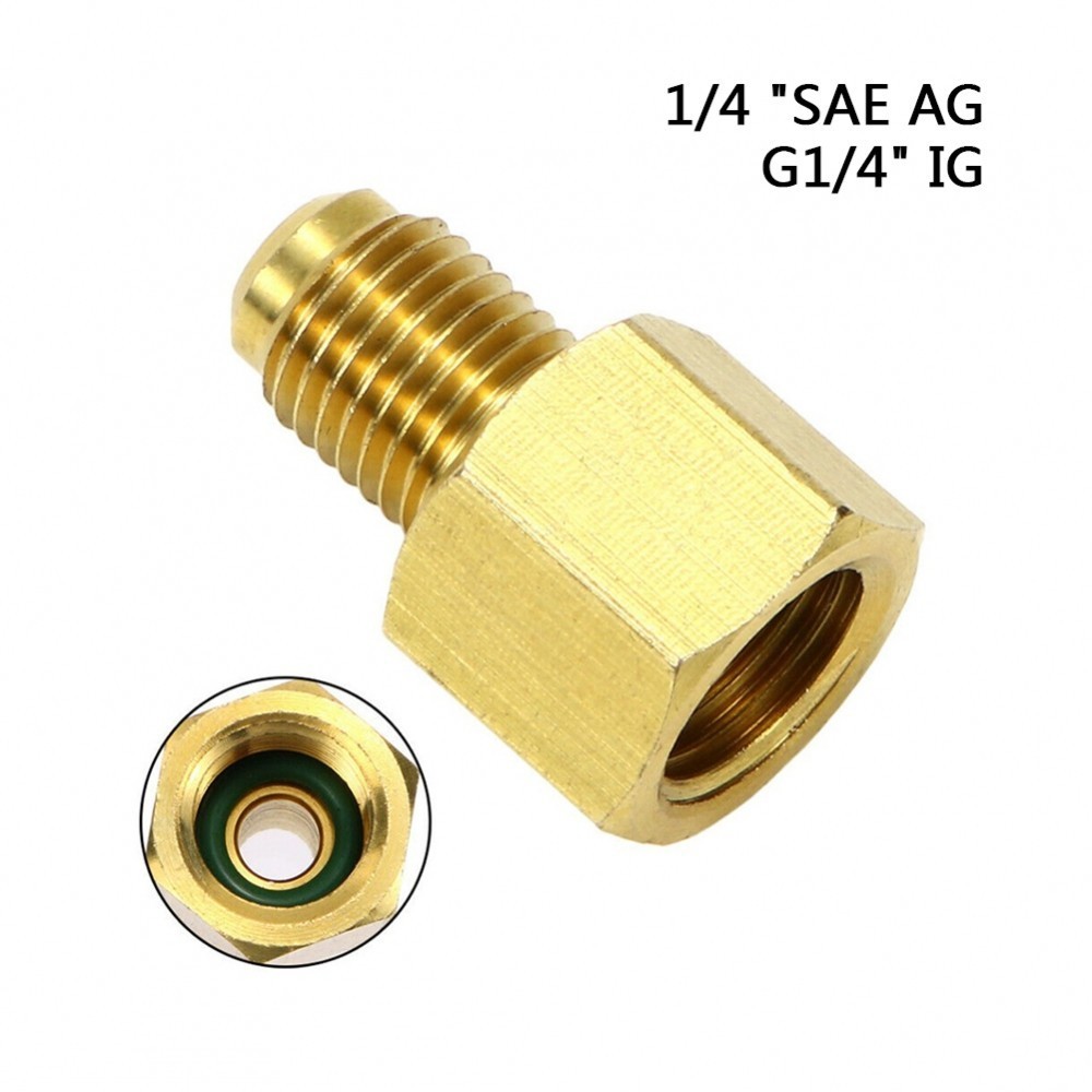 Nitrogen Regulator Adapter Parts Connector Useful Brass Fittings G1/4 ...