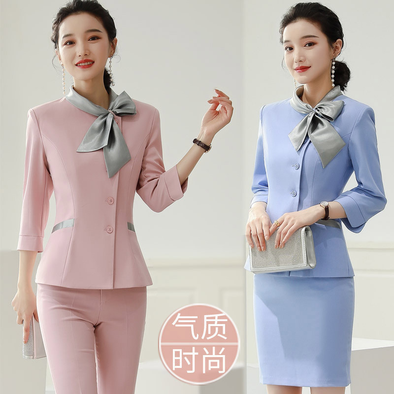 Professional Women's Business Suit Set Hotel Receptionist Cashier Work ...