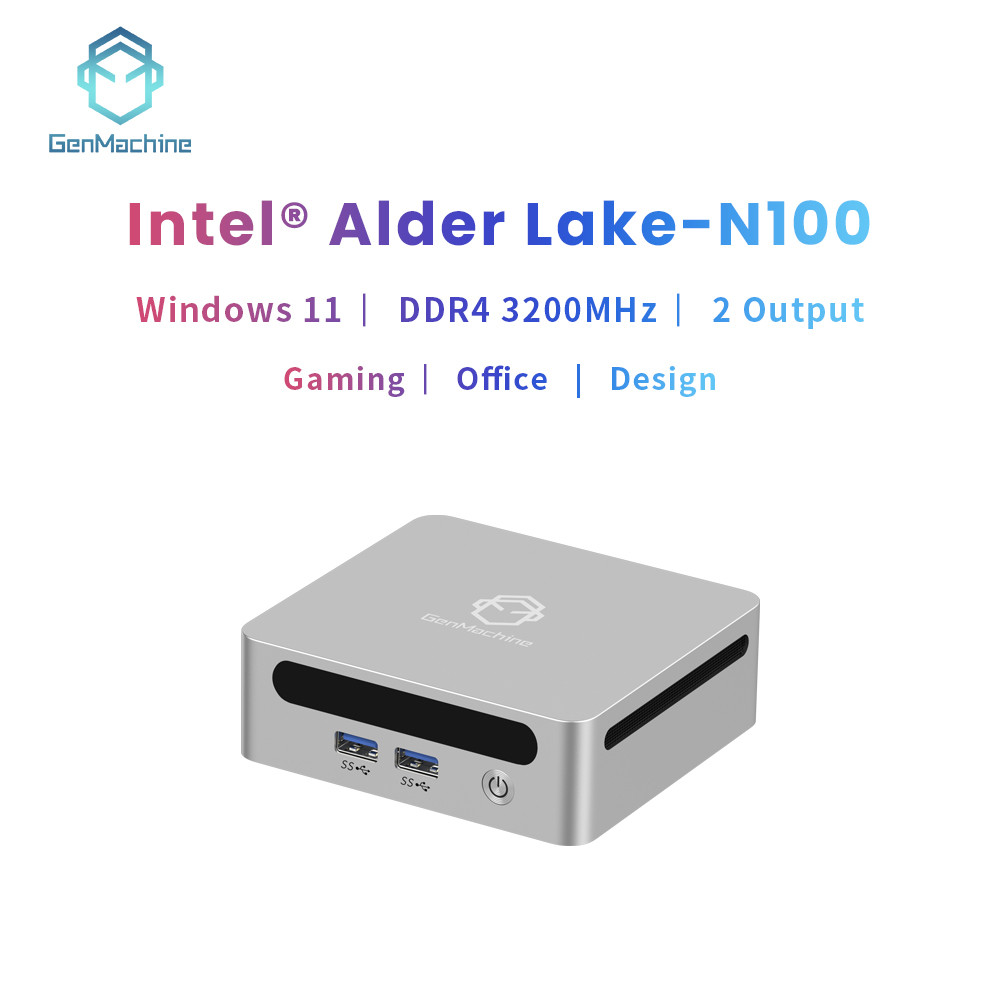 GenMachine Mini PC Intel NUC 12th N100 Windows11 WiFi5 DDR4 8/32GB RAM ...