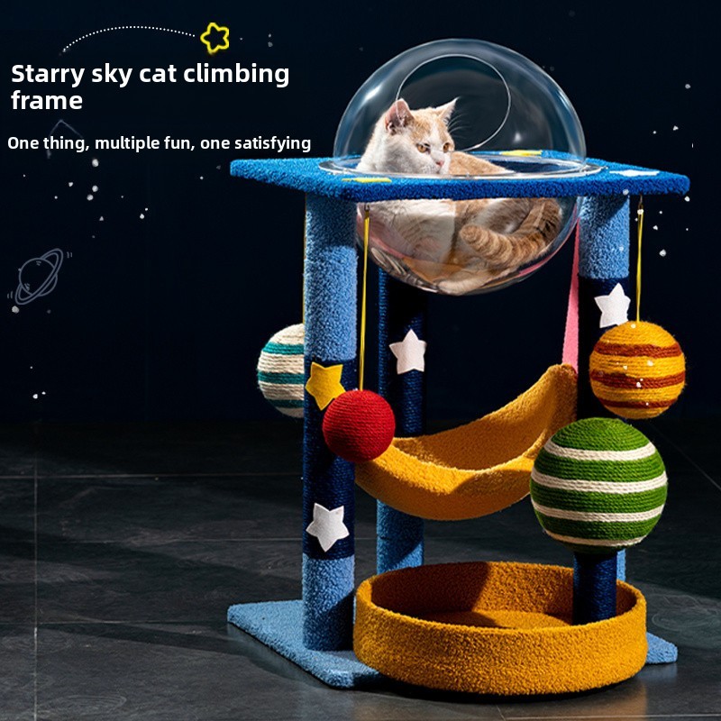Starry Sky Cat Climbing Frame Cat Nest Cat Tree Integrated Large Space ...
