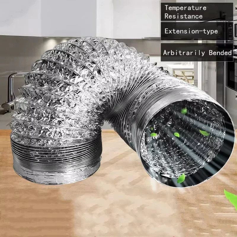 Flexible aluminum air exhaust pipe ventilation duct indoor exhaust ...