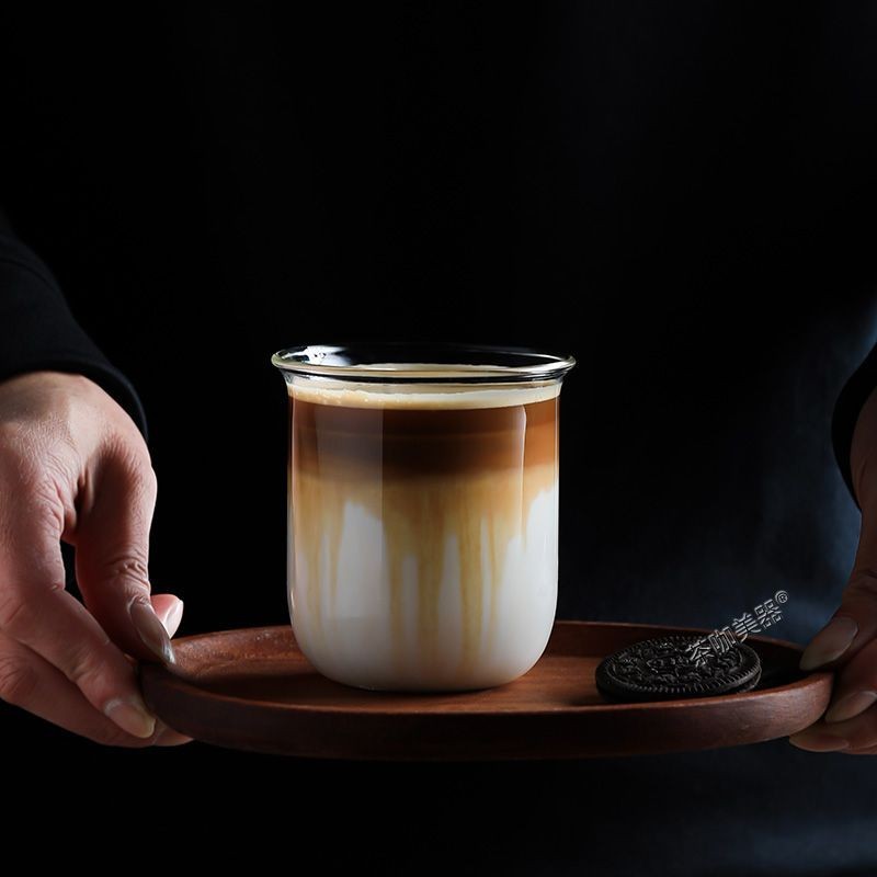 Dirty Latte Glass Coffee Cup High Temperature Resistant Transparent ...