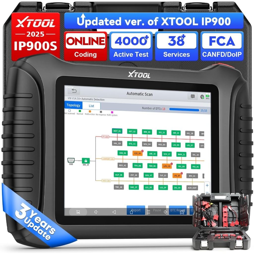 XTOOL IP900S OBD2 Scanner for Car Full System Diagnostic Scanner ECU ...