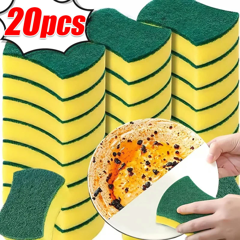 5/10/20Pcs Kitchen Cleaning Sponge / Magic Dishwashing Sponges Wipe ...