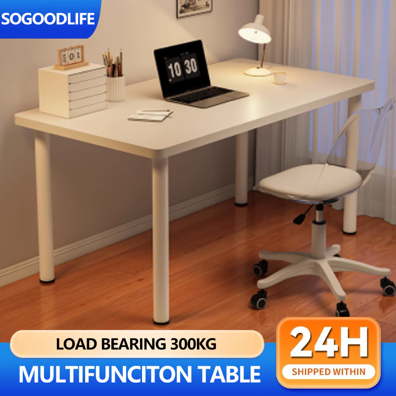 Office Table Study Table Long Computer Table Double Layer Storable ...