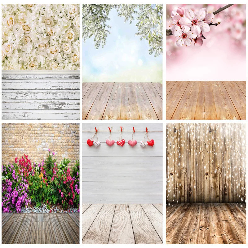 Art Fabric Christmas day Photography Backdrops Props Flower Landscape ...