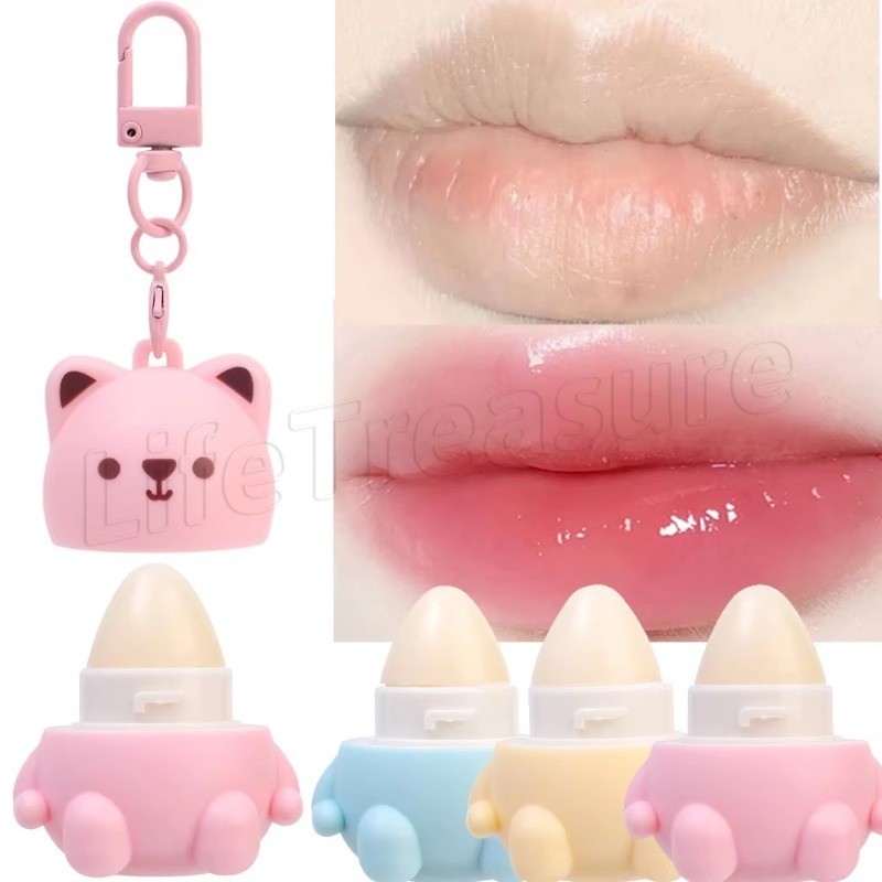 OUXUEFEN Fruit Bear Lip Balm - Lip Tint - Keychains Lip Gloss ...