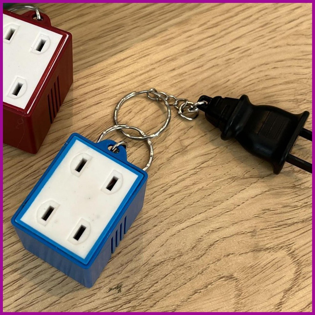 Funny Keychains For Men Small Plug Shape Funny Keychain Prank Noise ...