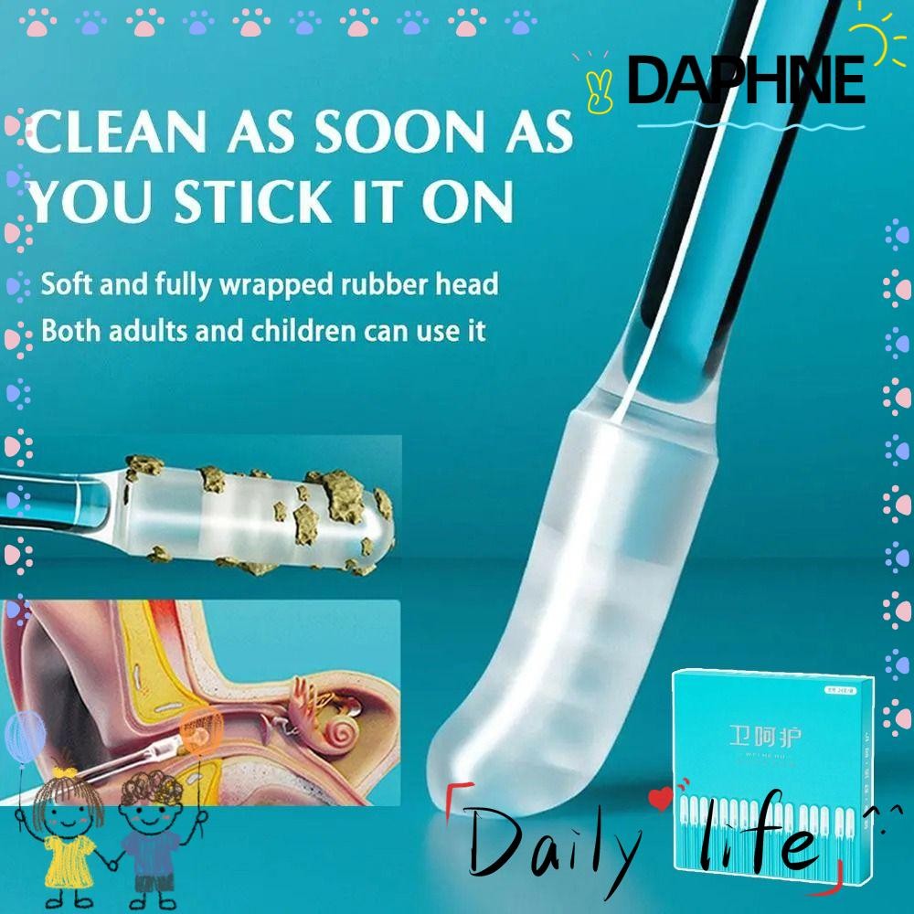 DAPHNE 24Pcs/box Sticky Earwax Remover Stick, Sticky Silicone ...