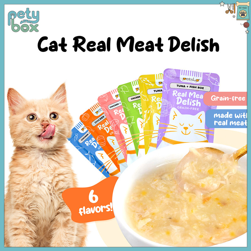 Petsup 85g Cat Wet Food Real Meat Delish Kitten Food Chicken Salmon ...