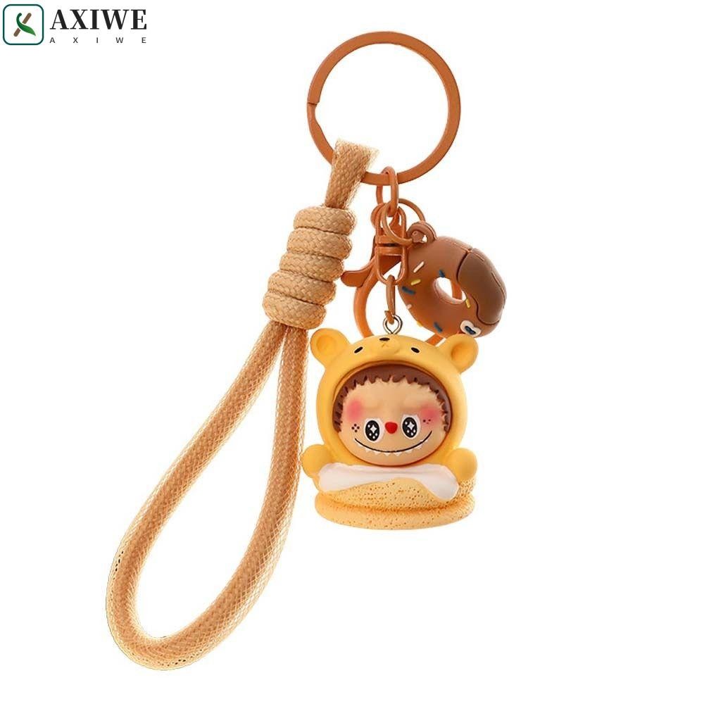 AXIWE Labubu Keychain, Pop Mart Dessert Biscuit Labubu Labubu PVC ...