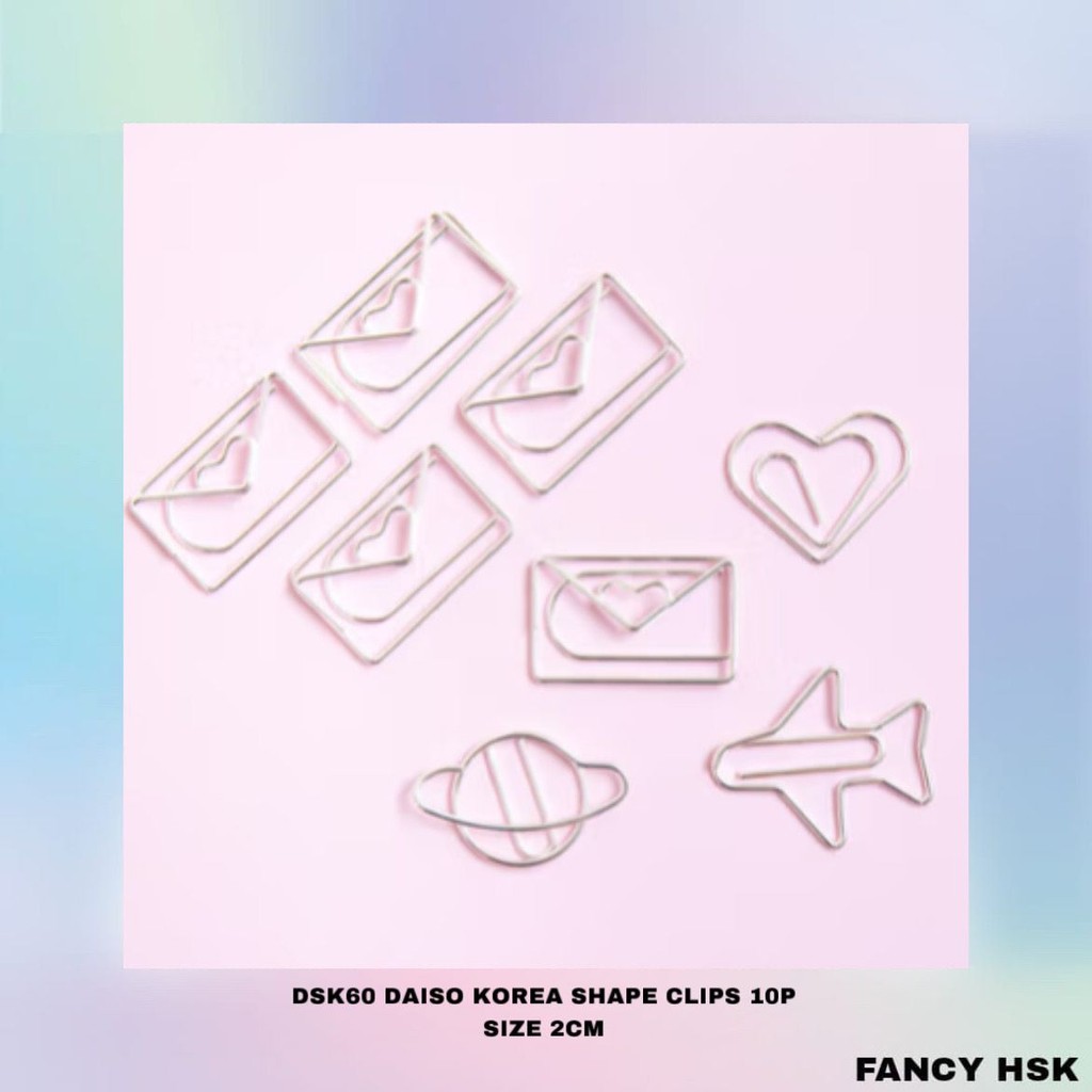 Daiso KOREA SHAPE CLIPS 10P OR DESIGN CLIPS 3P | Shopee Philippines