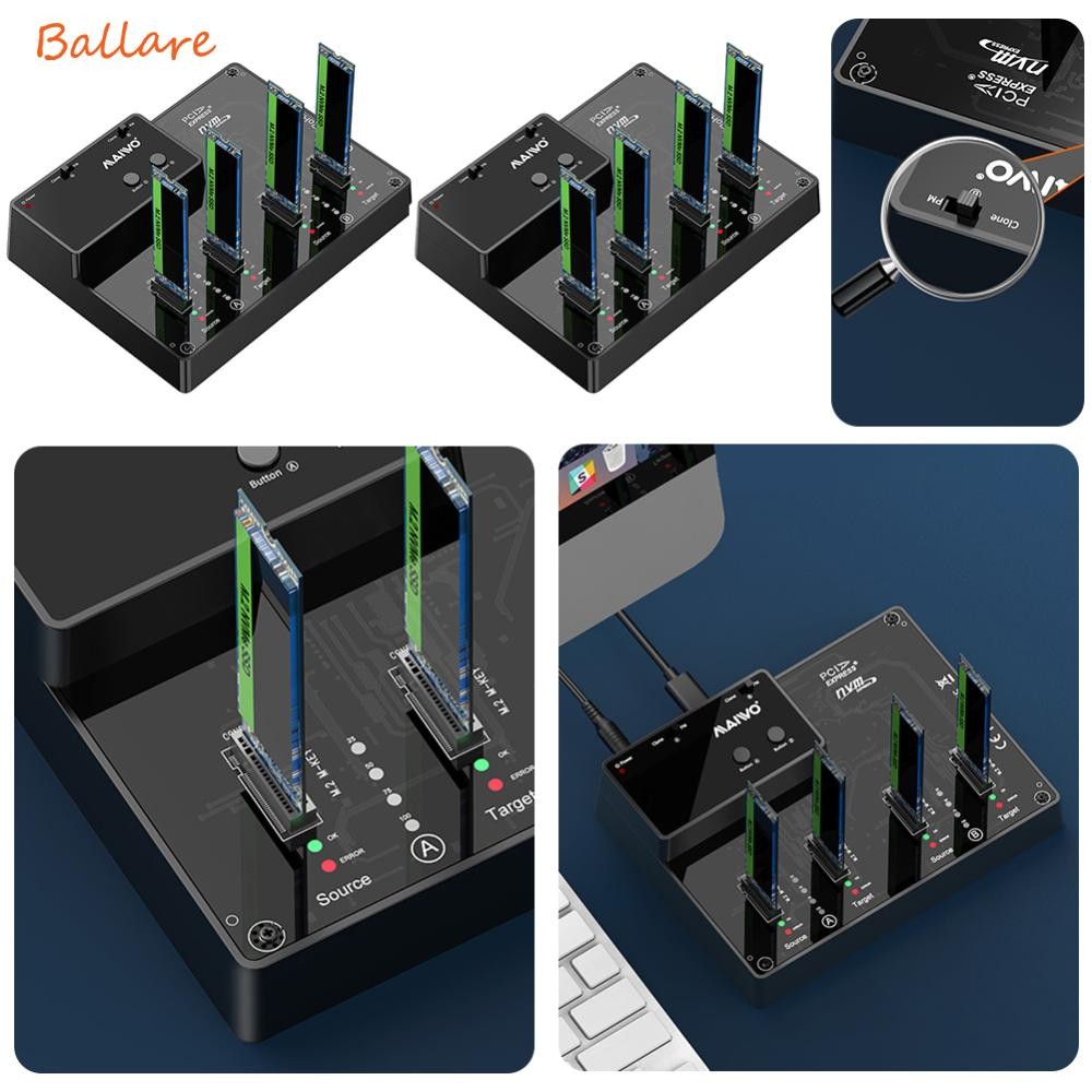 4 Bay NVME M.2 Docking Station Duplicator 10Gbps Support Offline Clone ...