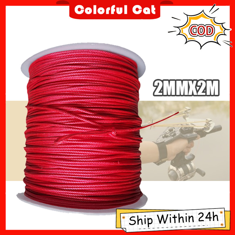 2 Meter 2MM Red Fishing Line Spearfishing Line Speargun Rope Spear Gun ...