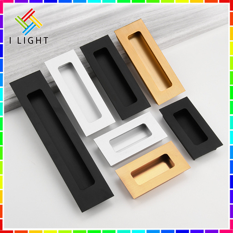 （Fast Delivery）Aluminum Alloy Embedded Handles Gold/Black/Silver Hidden ...