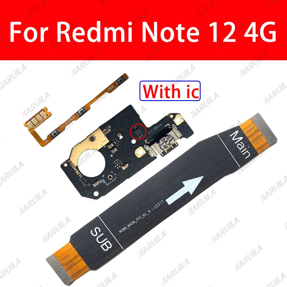 USB Charging charger port board FOR Redmi Note 12 4G Mainboard Flex USB ...