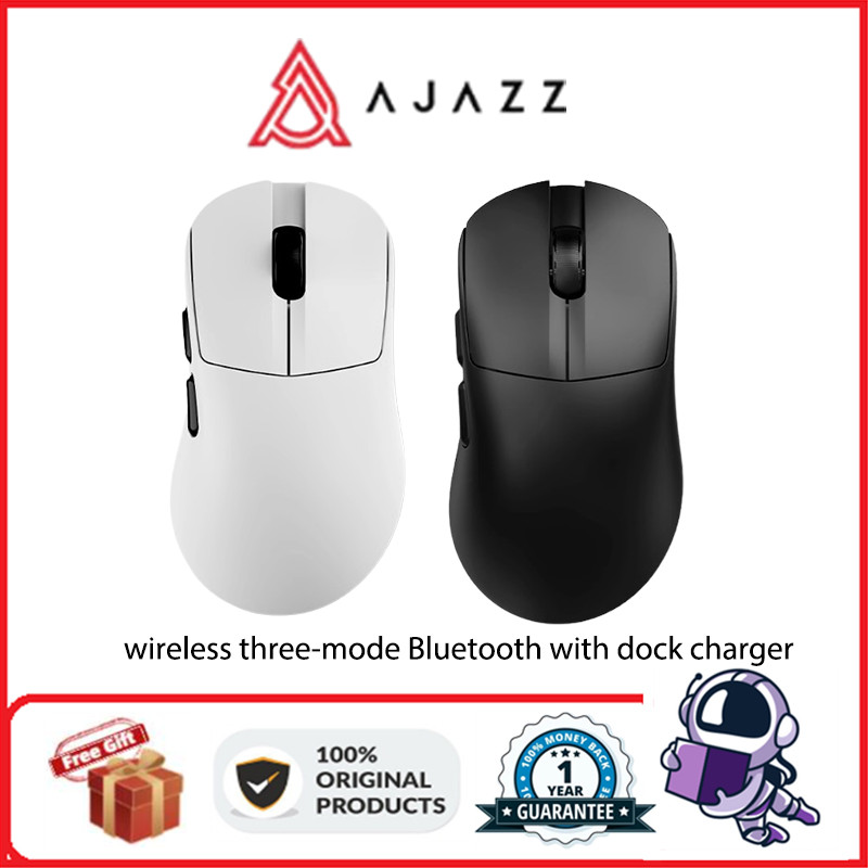 Ajazz AJ179 V2 right-handed gaming mouse PAW3311/3395 wireless three-mode Bluetooth with dock ...