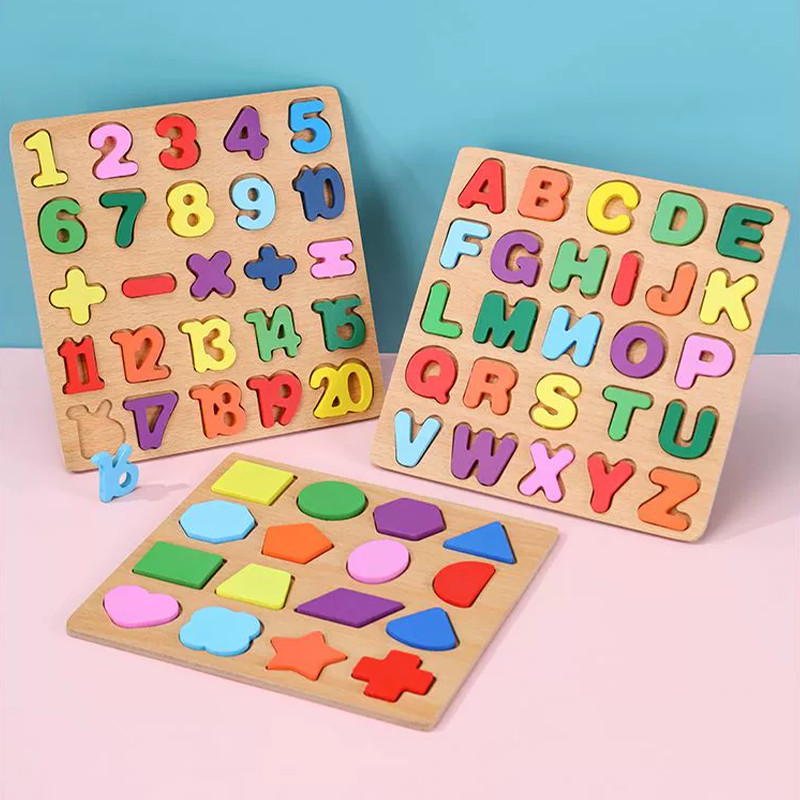 BK ABC PuzzleToys/Alphabet Digital puzzle wooden toys 20x20cm Alphabet ...
