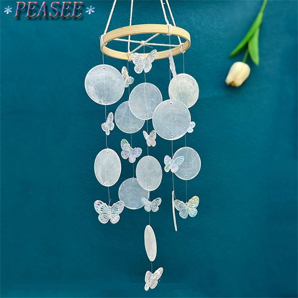 [PEASEE] Rainbow Shell Wind Chimes, Home Decor Handmade Seashell Wind ...