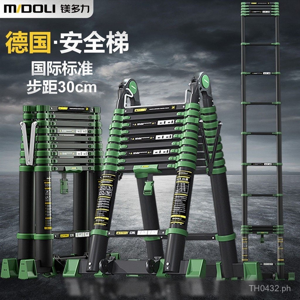 Herringbone Ladder Thickened Bamboo Section Ladder Engineering Multi ...