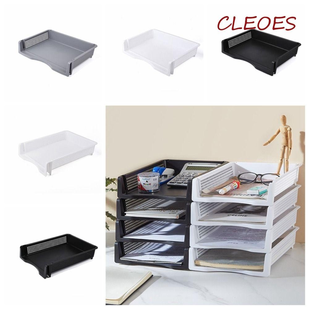 CLEOES Stackable File Rack, Desktop Organizer File Organizer A4 File ...