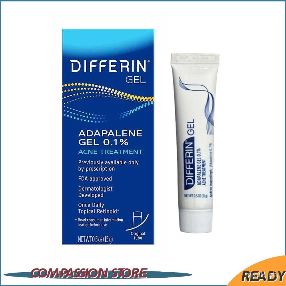 15g Differin Acne Treatment Gel Retinoid Treatment for Face with 0.1% ...
