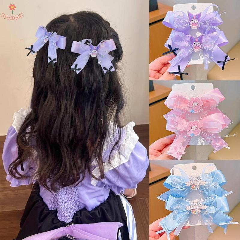 [BLOOM] 1Pair Cartoon Anime Hair Clip For Women Girls Cute Bow Hair ...