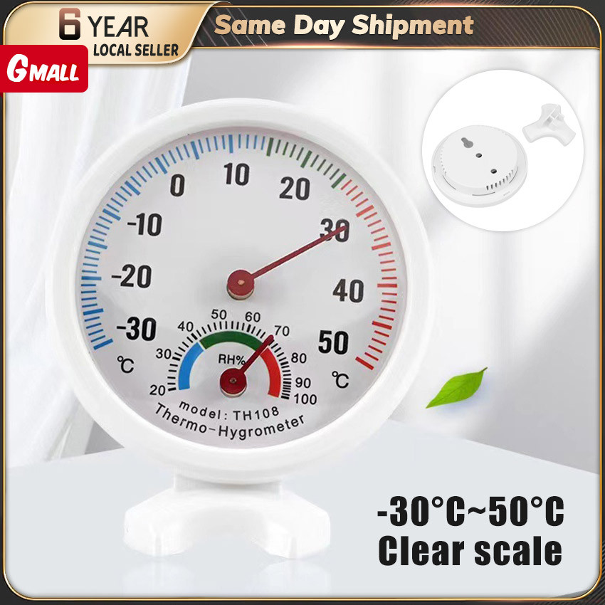 Mini Thermometer Hygrometer Home Office Wall Mount Temperature Humidity ...